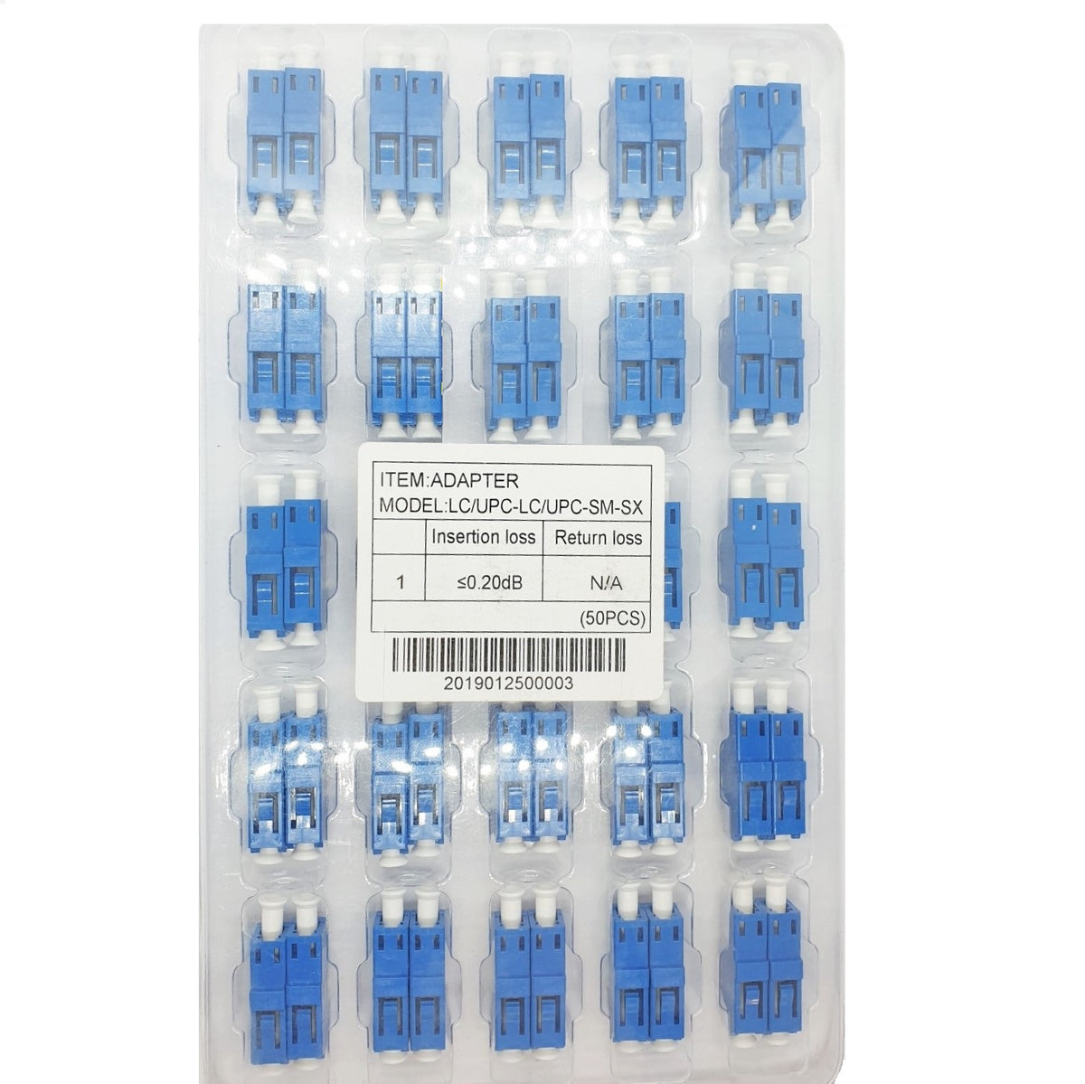 Fibre Optic LC - LC Adapter Simplex 50 Pieces – Telcomates