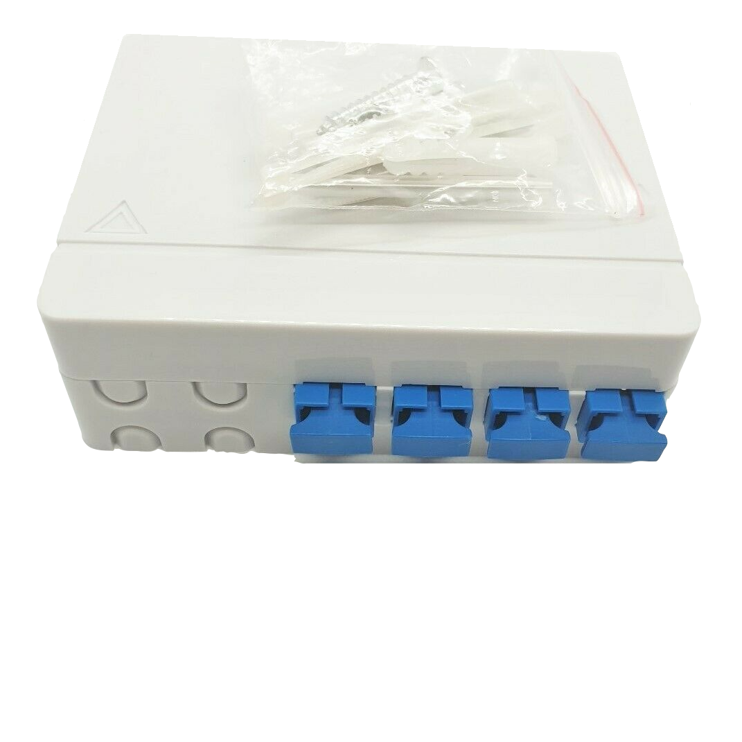 Wall Mounted 4 PORT(SC UPC) Fibre Optic Enclosure – Telcomates